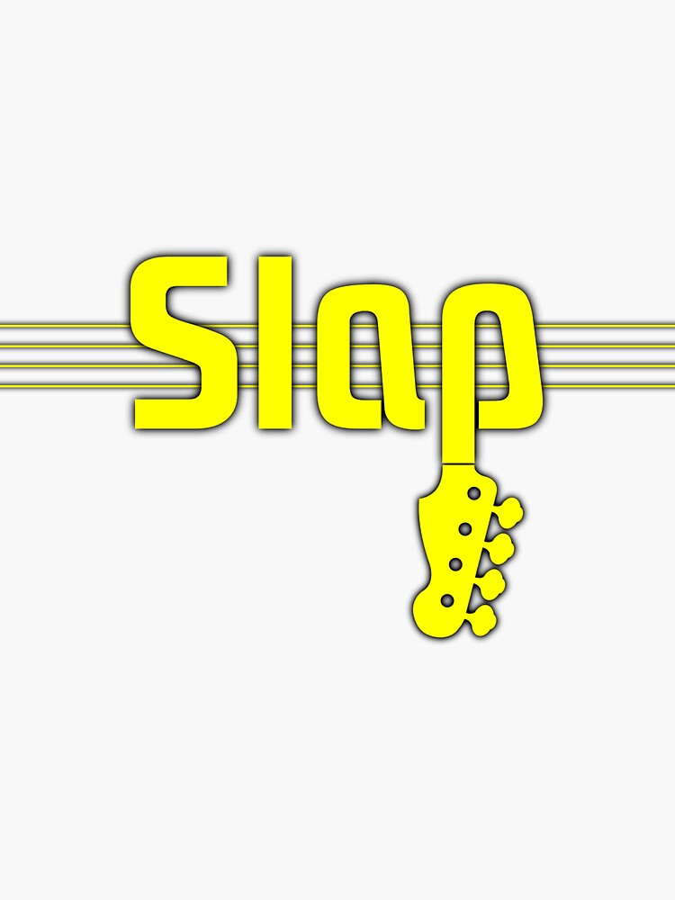 Pegatina «Yellow Slap Bass» de shfandon | Redbubble