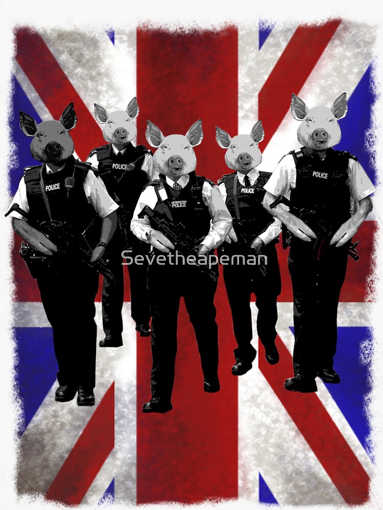 "British police spoof" Sticker by Sevetheapeman | Redbubble