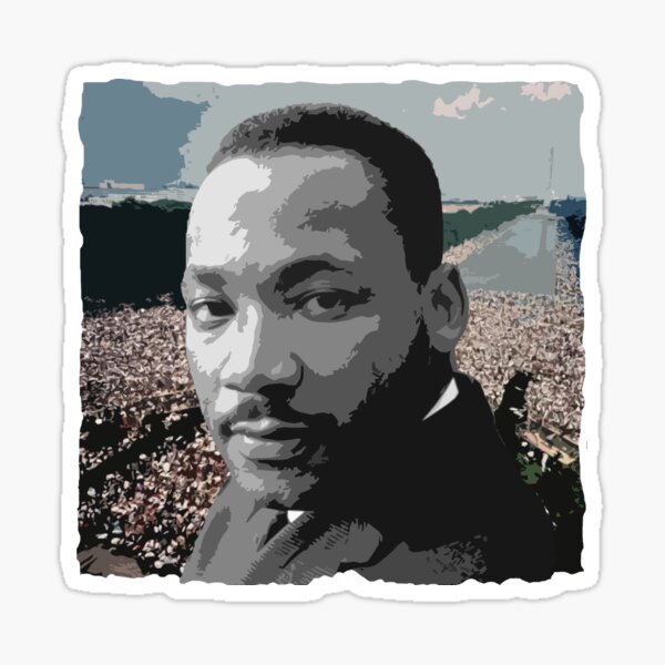 "Martin Luther King Jr." Sticker by BenSimpson | Redbubble