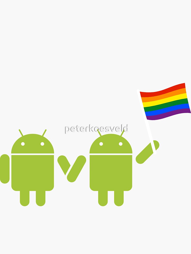 "Google Android Pride" Sticker for Sale by peterkoesveld | Redbubble