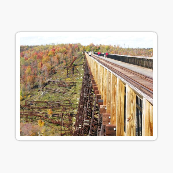 "Kinzua Trestle 3 ~ Skywalk & Debris" Sticker for Sale by artwhiz47 ...