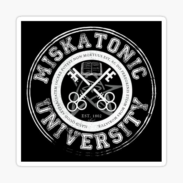 "Miskatonic University" Sticker for Sale by EgregoreDesign | Redbubble
