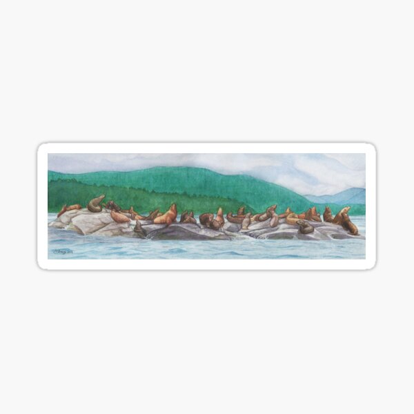 "Lions Of Haida Gwaii" Sticker for Sale by RavenHartStudio | Redbubble
