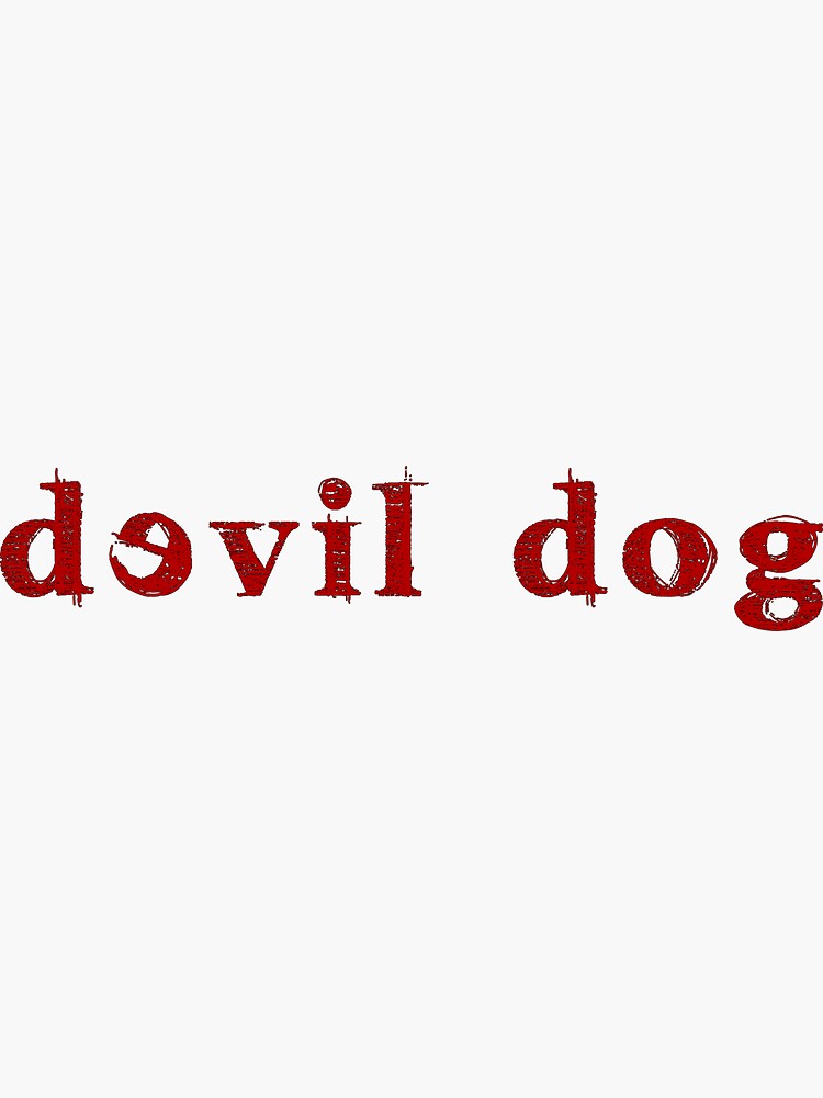 "Devil Dog - Red" Sticker for Sale by Lynxz | Redbubble