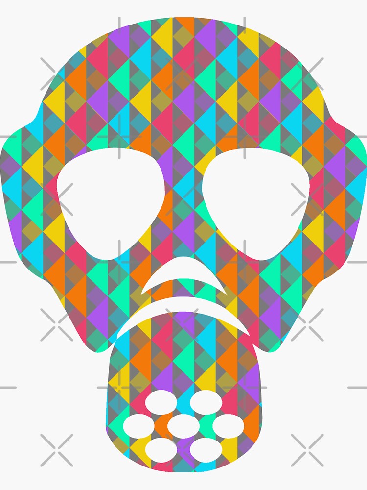 "Triangle Gas Mask 02" Sticker by JHMimaging | Redbubble