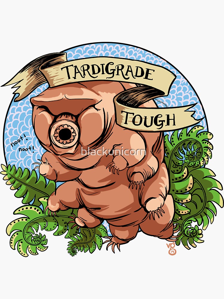 "Tardigrade Tough Crest" Sticker by blackunicorn | Redbubble
