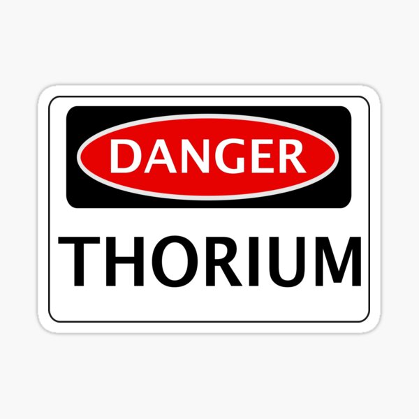 "DANGER THORIUM FAKE ELEMENT FUNNY SAFETY SIGN SIGNAGE" Sticker by ...