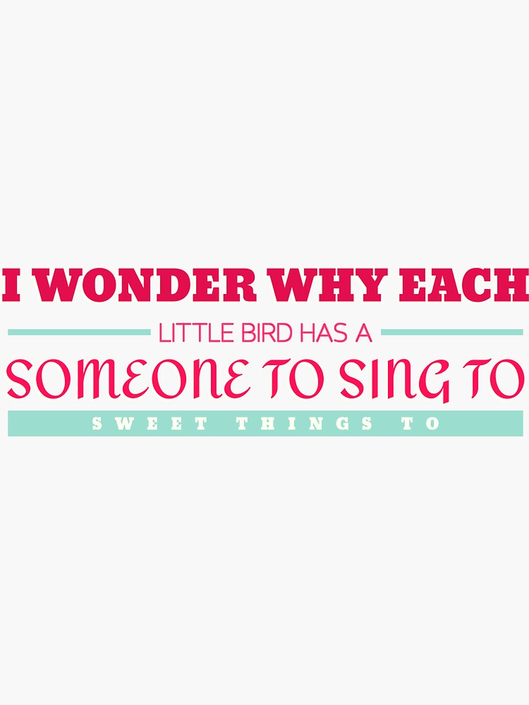 "I Wonder" Sticker by certainasthesun | Redbubble