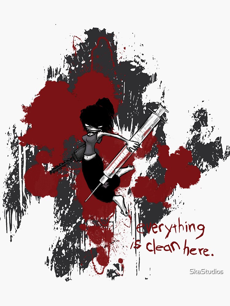 "Everything is Clean Here" Sticker for Sale by SkaStudios | Redbubble