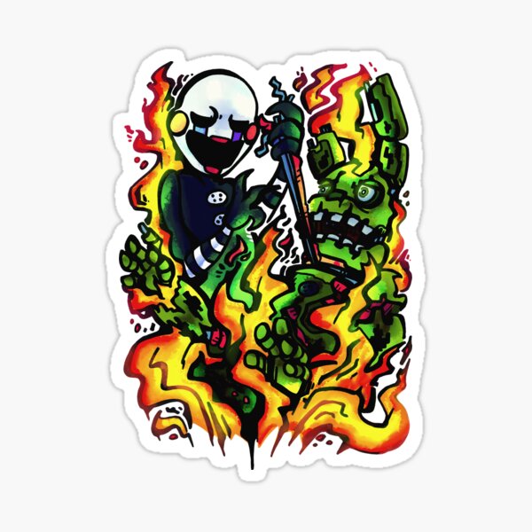 "Five Nights at Freddy's Springtrap and The Puppet" Sticker for Sale by ...