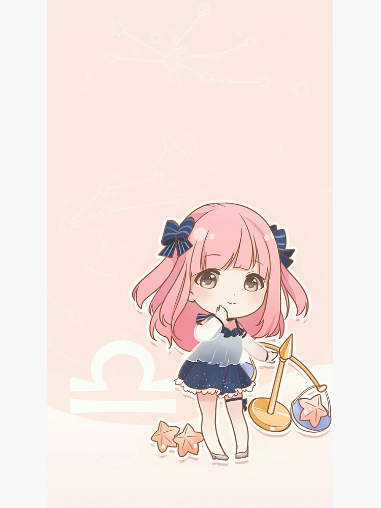 "Libra - Anime Star Sign" Sticker for Sale by Ellenaia | Redbubble