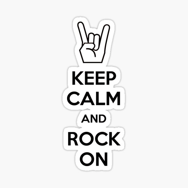 "ROCK ON" Sticker for Sale by max294 | Redbubble