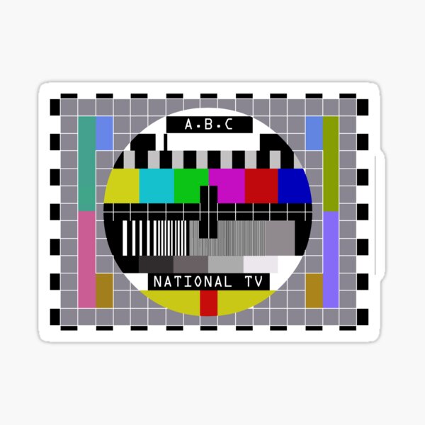 "Test Card" Sticker for Sale by Flemishdog | Redbubble