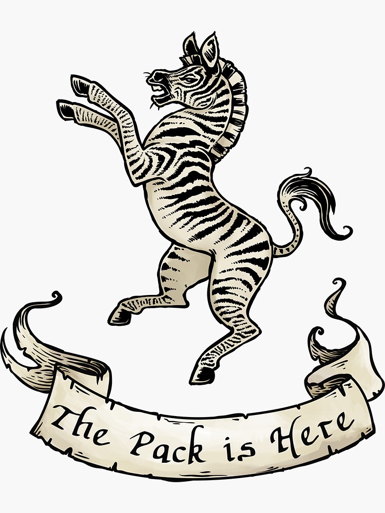 "Team Zebra Sigil & Words" Sticker for Sale by DaniKaulakis | Redbubble