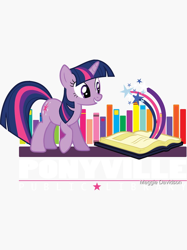 "Ponyville Public Library" Sticker by reidavidson | Redbubble