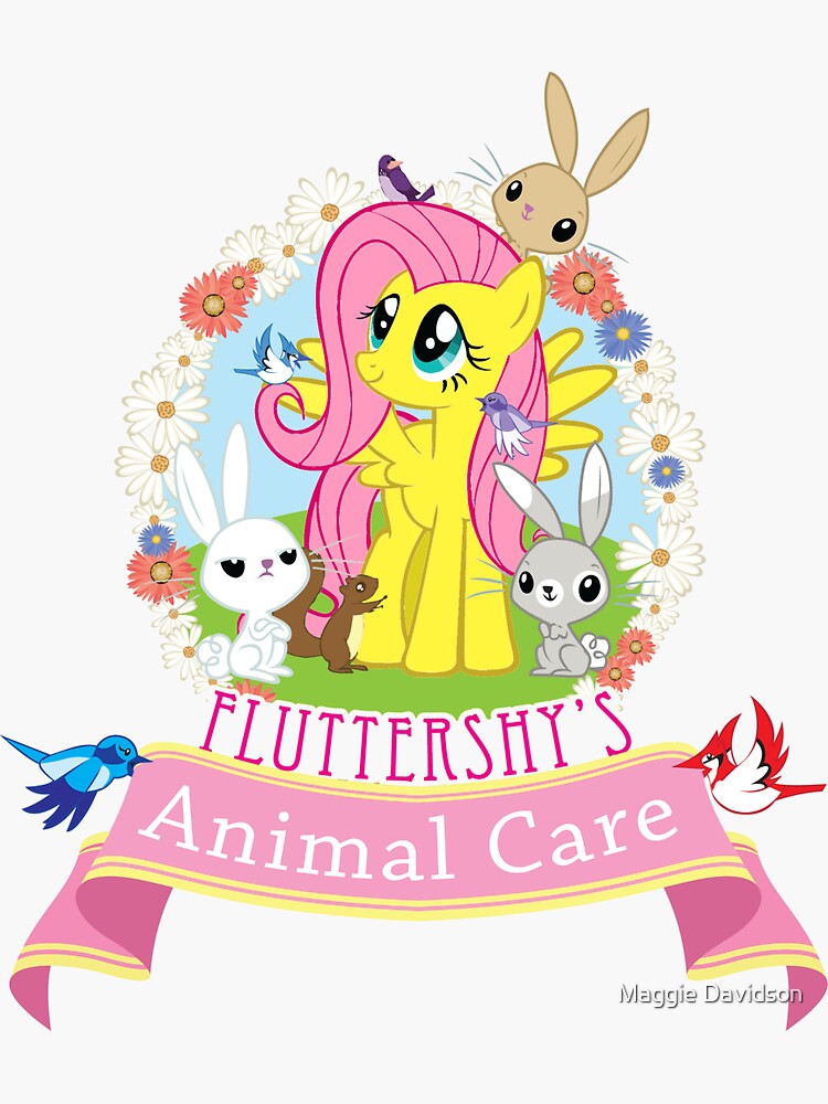 "Fluttershy's Animal Care" Sticker for Sale by reidavidson | Redbubble