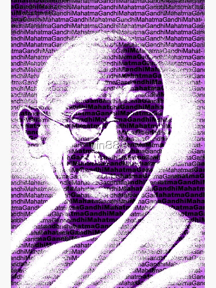 "Mahatma Gandhi portrait with purple background " Sticker for Sale by ...