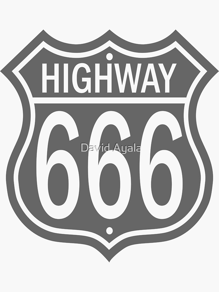 "Highway 666" Sticker for Sale by DavidAyala | Redbubble