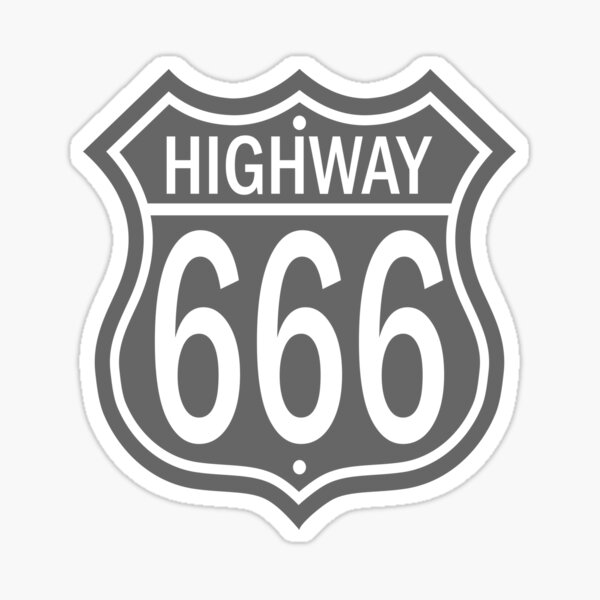 "Highway 666" Sticker for Sale by DavidAyala | Redbubble