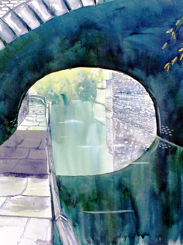 "'Neath the Arches, Skipton Canal" Sticker by GlennMarshall | Redbubble
