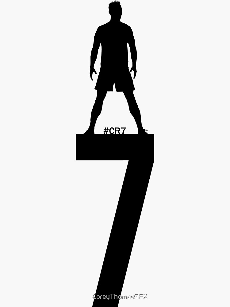 "#CR7" Sticker for Sale by CoreyThomasGFX | Redbubble
