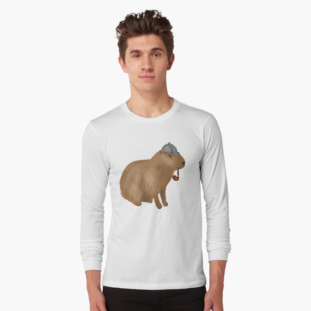 "Sherlock capybara" Sticker for Sale by merionmerion | Redbubble