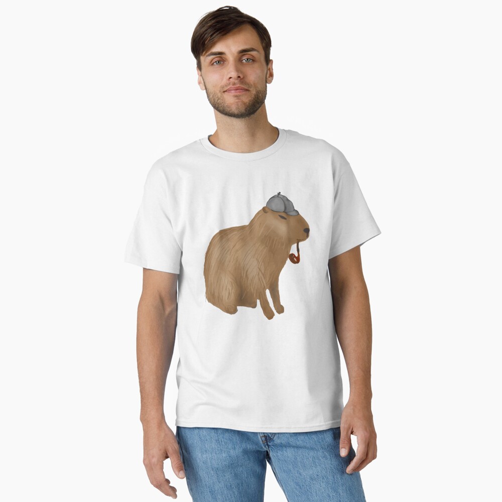 "Sherlock capybara" Sticker for Sale by merionmerion | Redbubble