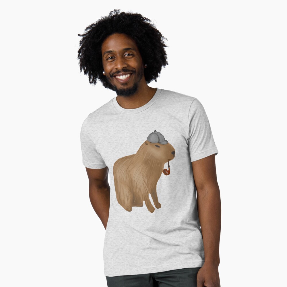 "Sherlock capybara" Sticker for Sale by merionmerion | Redbubble