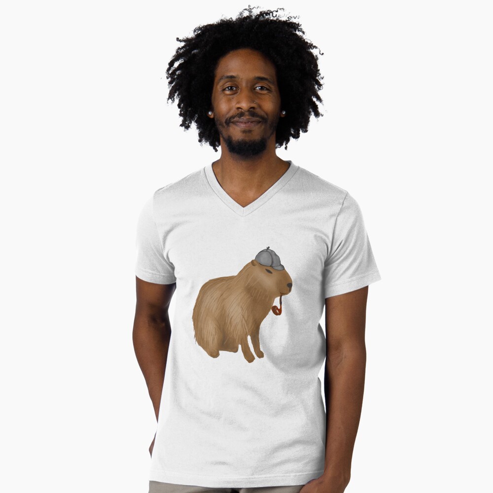 "Sherlock capybara" Sticker for Sale by merionmerion | Redbubble