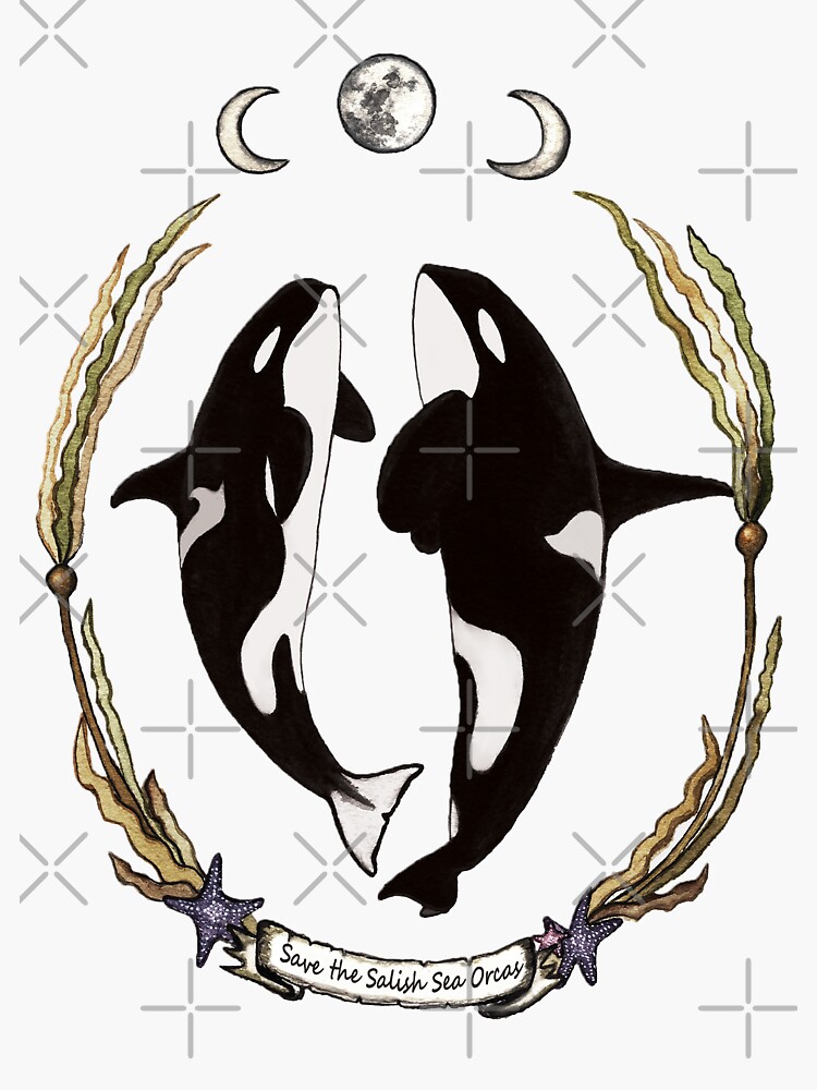 "Save the Salish Sea Orcas" Sticker by nautilusdesign | Redbubble