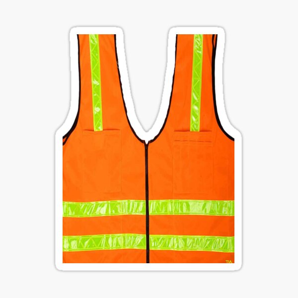 "reflective vest safety halloween costume security " Sticker for Sale ...