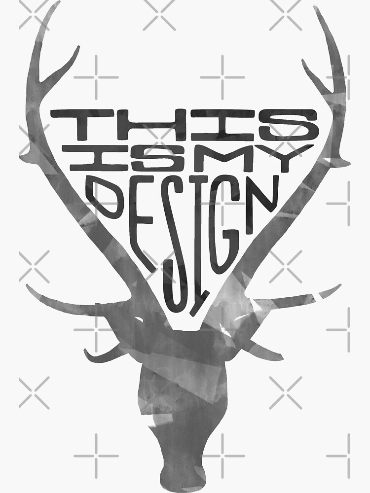 "This is My Design" Sticker for Sale by malkoh | Redbubble
