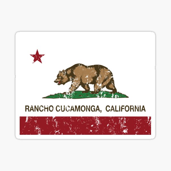 "Rancho Cucamonga California Republic Flag " Sticker for Sale by NorCal ...