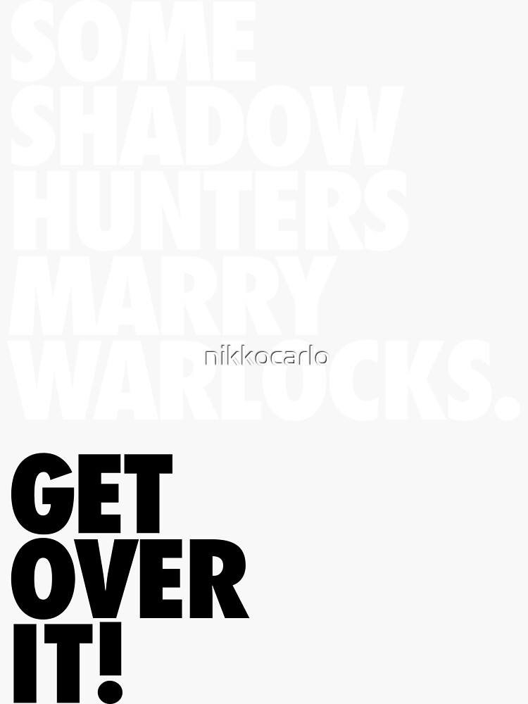 "Shadowhunters + Warlocks" Sticker for Sale by nikkocarlo | Redbubble