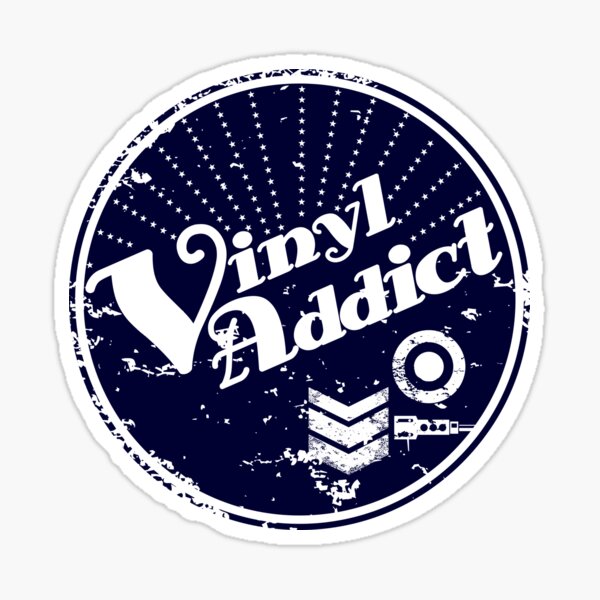 "Vinyl Adict " Sticker for Sale by modernistdesign | Redbubble