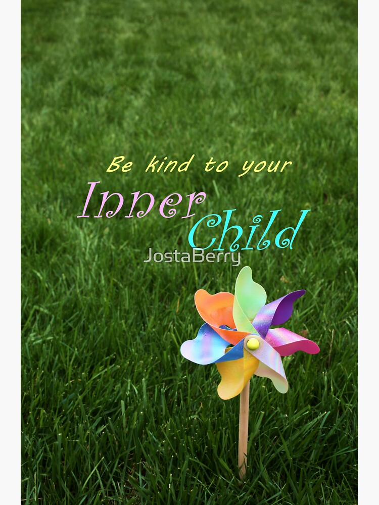 "Inner Child Pinwheel Inspirational message childhood spirit" Sticker ...