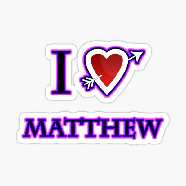 "i love matthew heart " Sticker by tiaknight | Redbubble