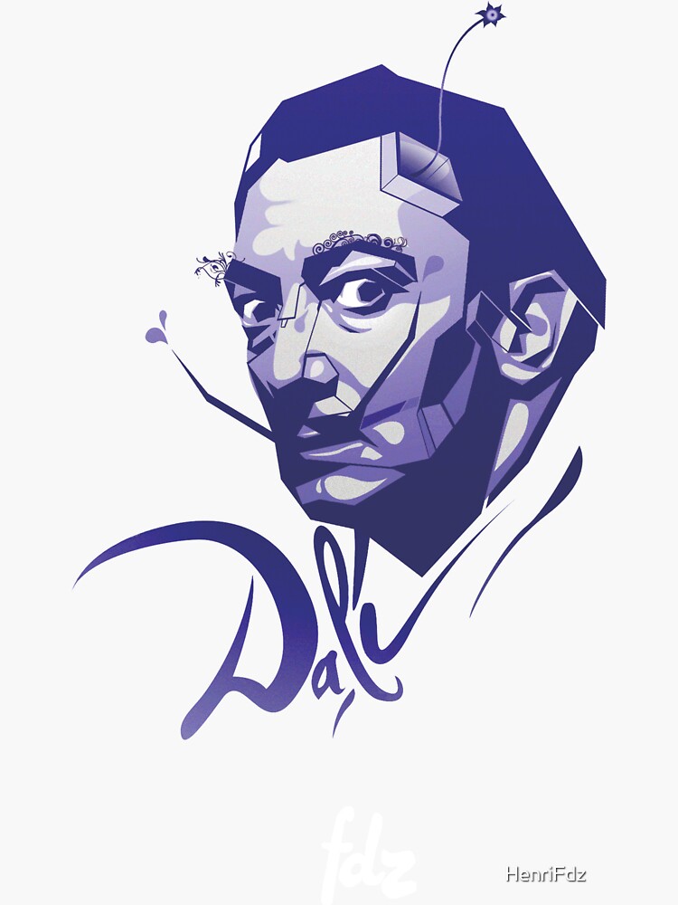 "Salvador Dali" Sticker for Sale by HenriFdz | Redbubble