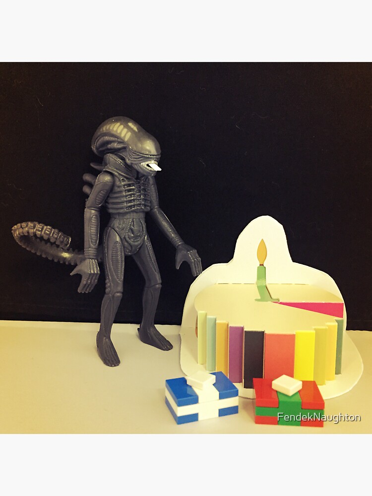 "Alien Birthday" Sticker for Sale by FendekNaughton | Redbubble