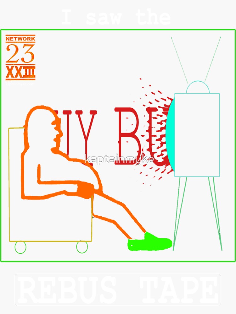 "Blipverts Rebus Tape" Sticker by kaptainmyke | Redbubble