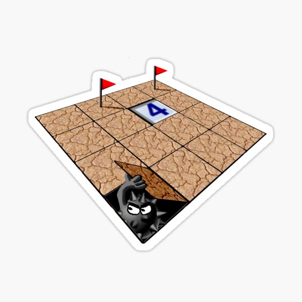"Minesweeper Flags Land Version" Sticker by MrTWilson | Redbubble