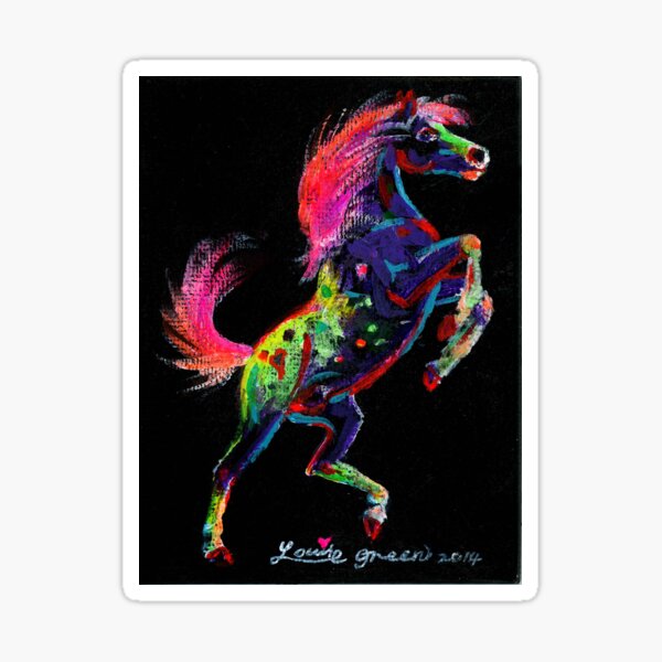 "Prancing Pony " Sticker for Sale by louisegreen | Redbubble
