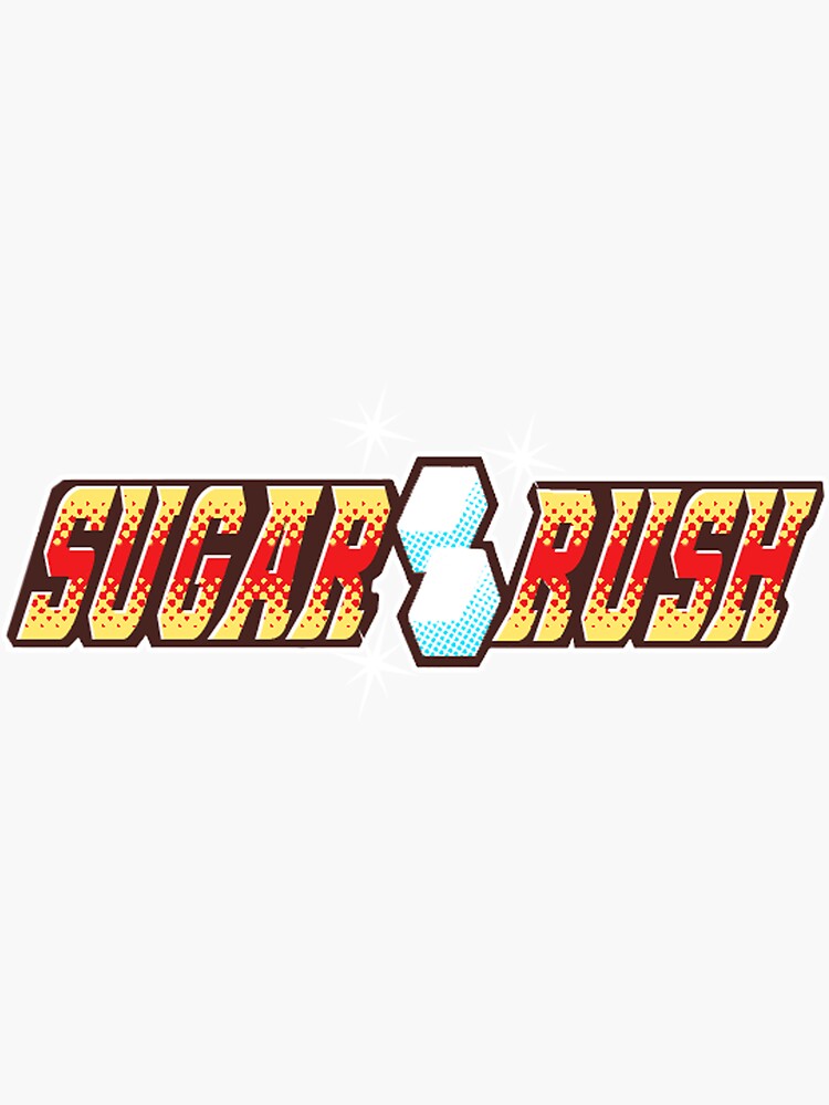 "Sugar Rush!" Sticker for Sale by BigOlNerd | Redbubble