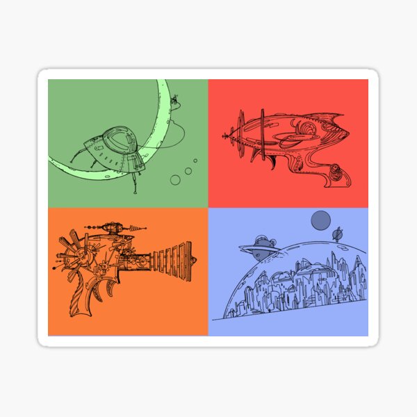 "Space Quadrants" Sticker by jessicagadra | Redbubble