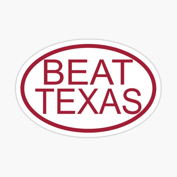 "Oklahoma Beat Texas " Sticker for Sale by prolinedesigns | Redbubble