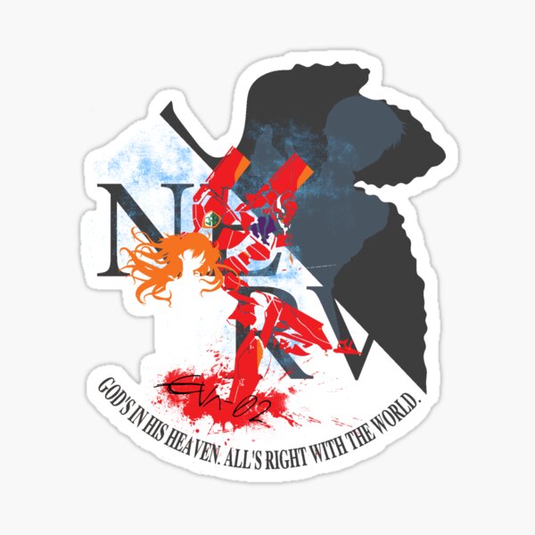 "Asuka & Eva 02" Sticker for Sale by TeeTeeProject | Redbubble