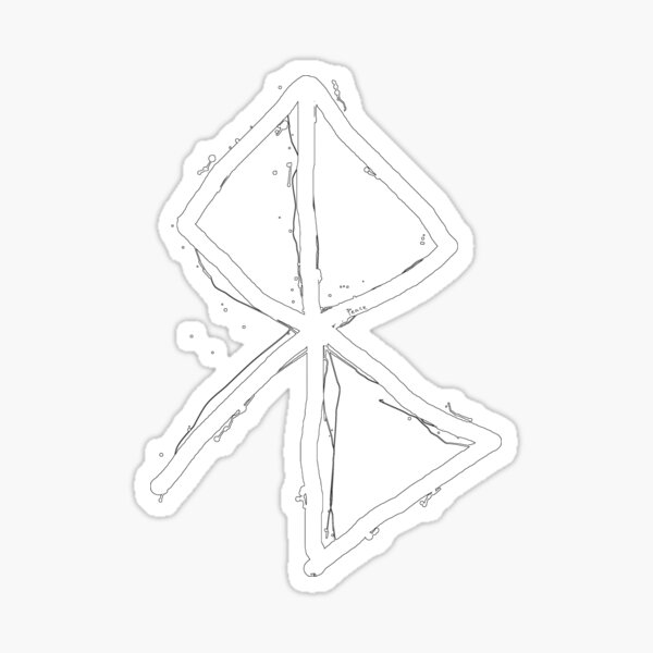 "Peace - Viking Symbol A Rune based symbol meaning PEACE" Sticker for ...