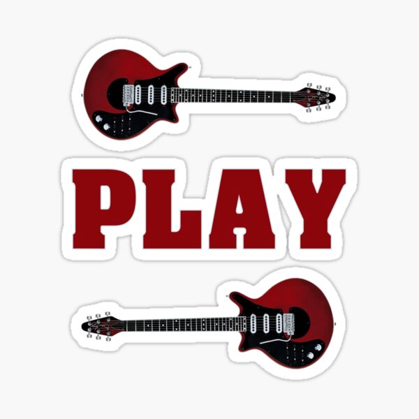"Play Brian may" Sticker for Sale by kennyn | Redbubble