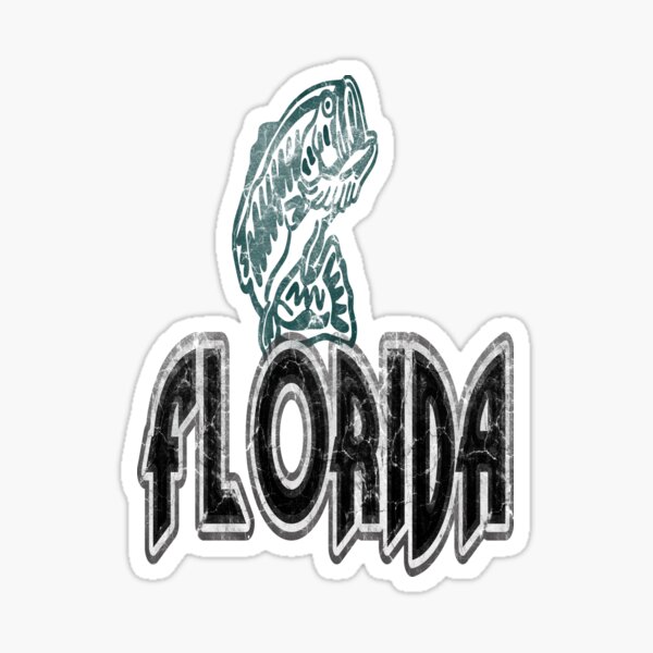 "FISH FLORIDA VINTAGE LOGO" Sticker for Sale by phnordstrm | Redbubble