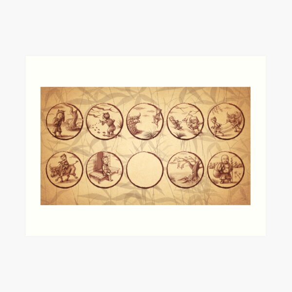 "The ten oxherding pictures" Art Print for Sale by Peter-Mahr | Redbubble